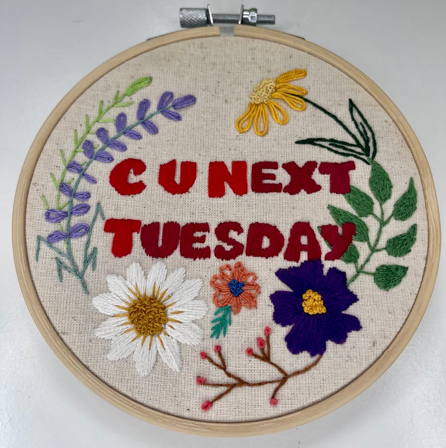 Sweary embroidery - Folksy