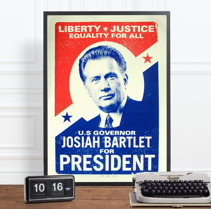 Bartlet For President The West Wing Hand Pulled... - Folksy