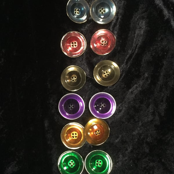 Enameled Metal Like Button - Folksy