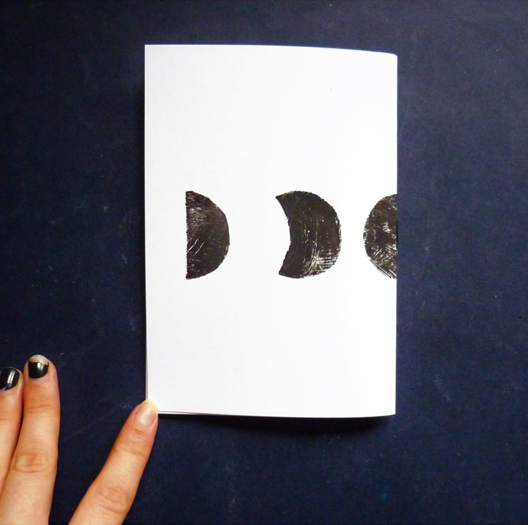 Free Postage - A6 Moon Phases Printed Notebook - Folksy