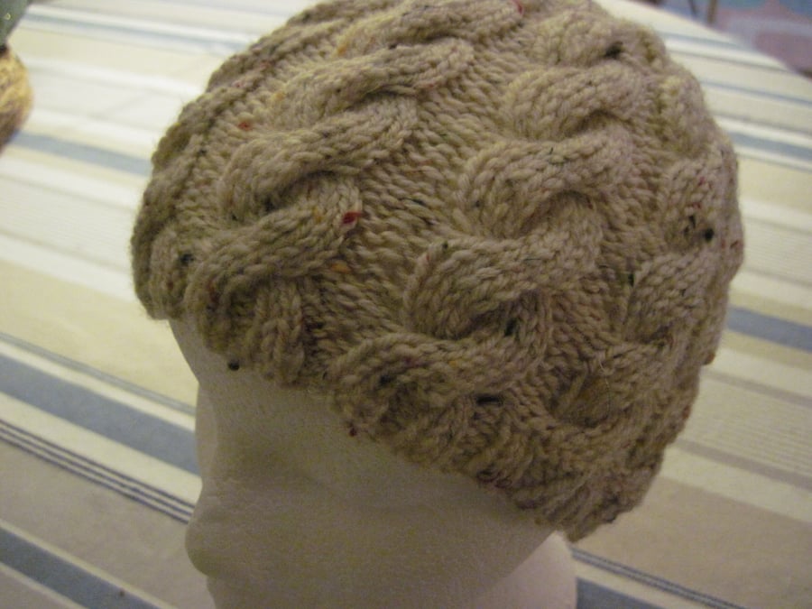 Cable Knit Bob Cap - Folksy