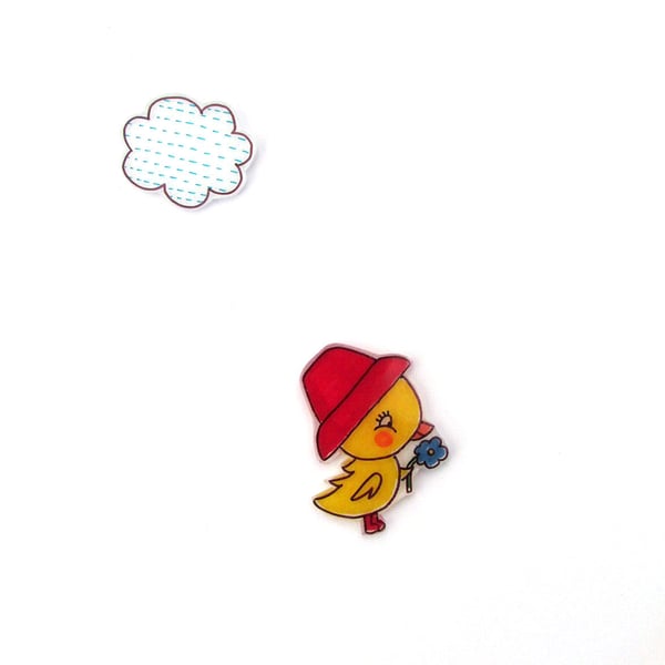 blank card - doris the duck - Folksy