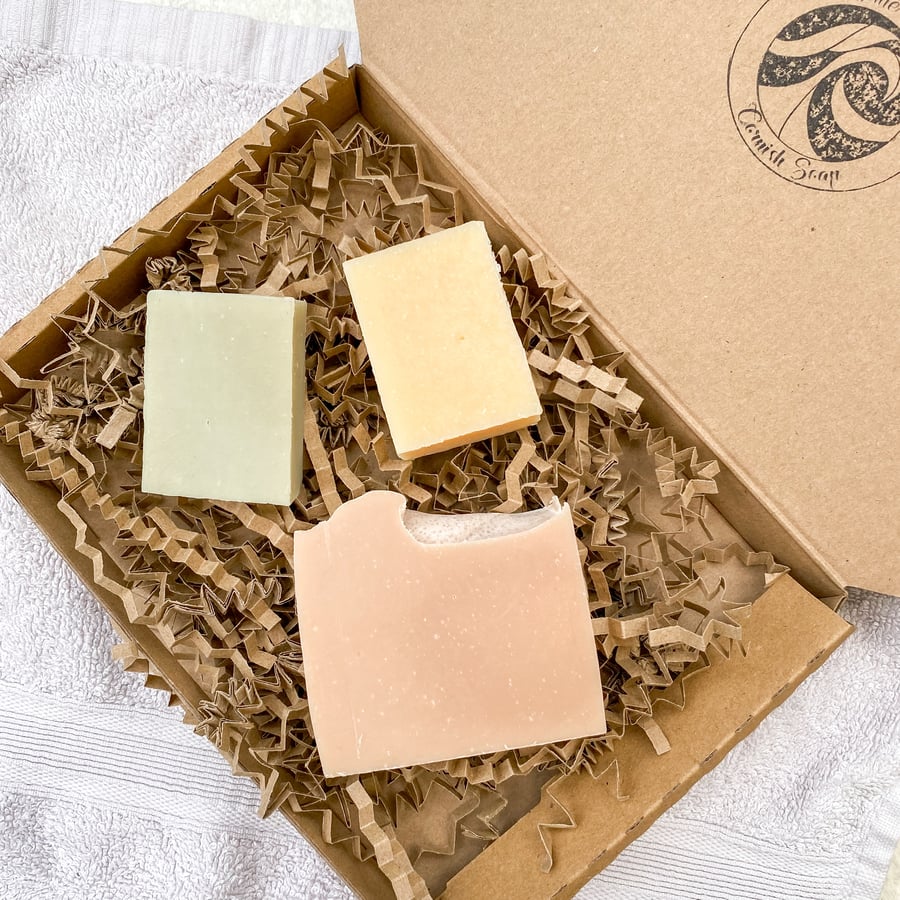 Travel set - 2 mini shampoo soaps and one half ... - Folksy