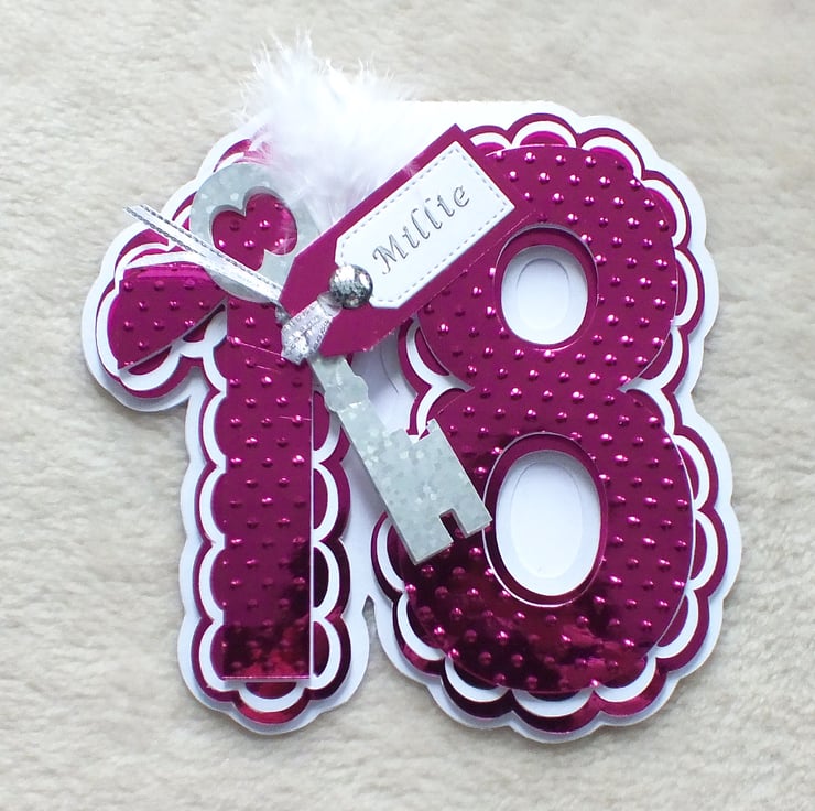 Luxury Handmade Personalised 18th Birthday Numb... - Folksy