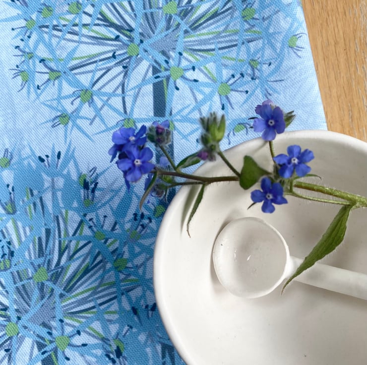 Winter Allium Cotton Tea Towel - Botanical Kitc... - Folksy