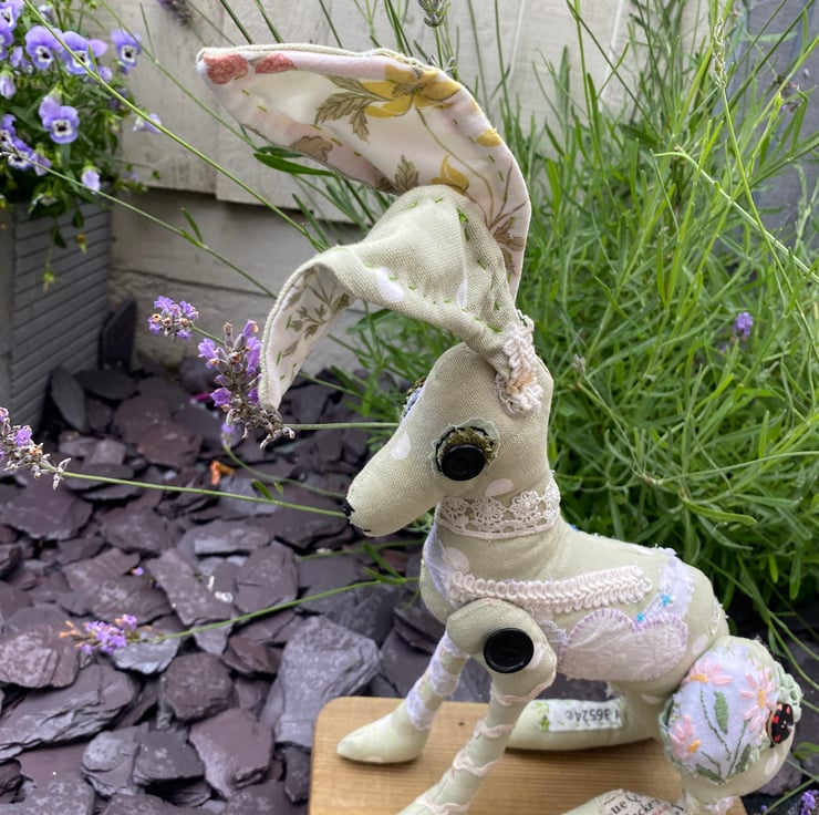 Hare scrappy vintage style - home decor, doors... - Folksy