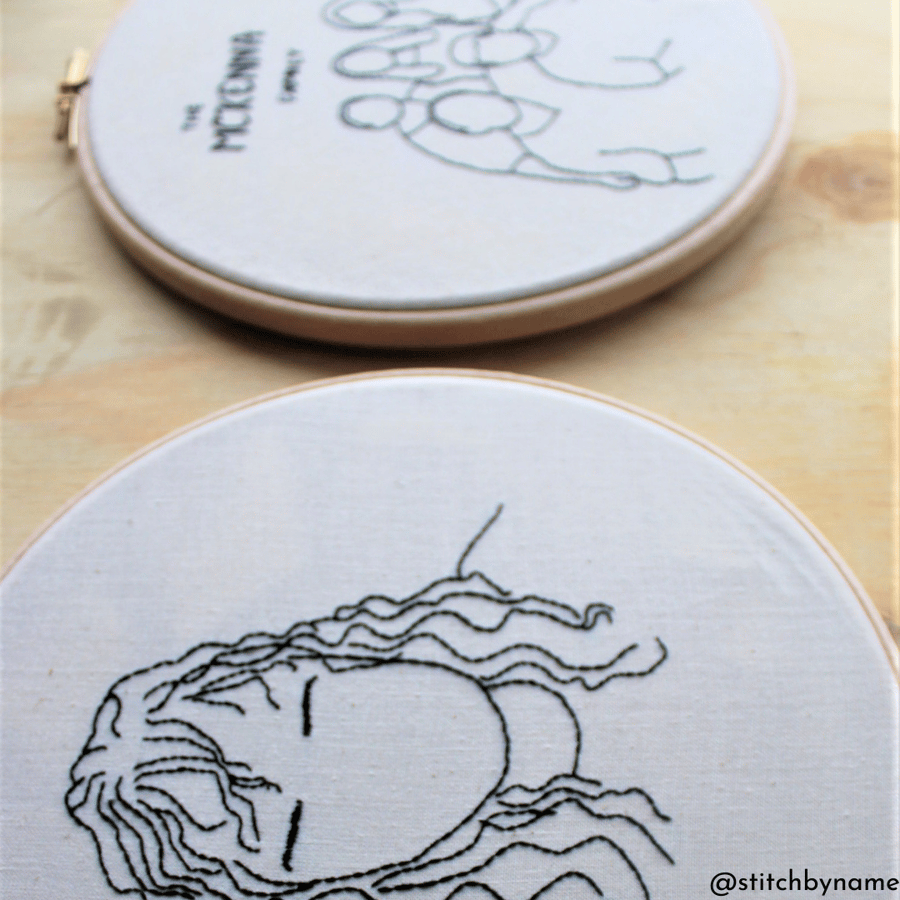 Custom Embroidered Portrait - Solo, Couple or F... - Folksy