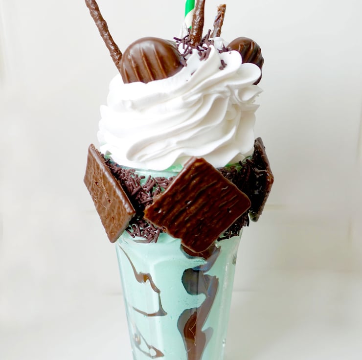 Fake Mint Milkshake Table Decor Kitchen Kitsch ... - Folksy