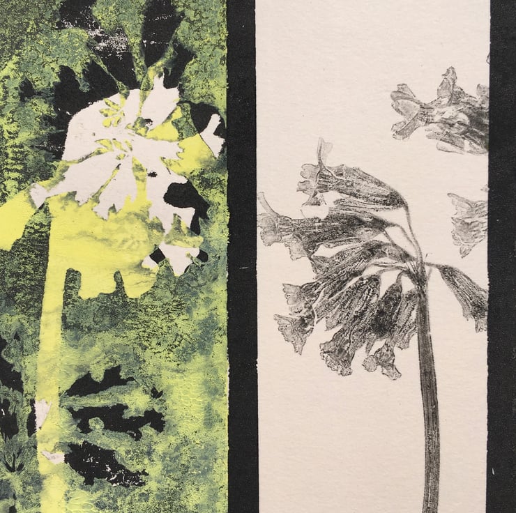 Yellow Nature Monotype print by Stef Mitchell. ... - Folksy