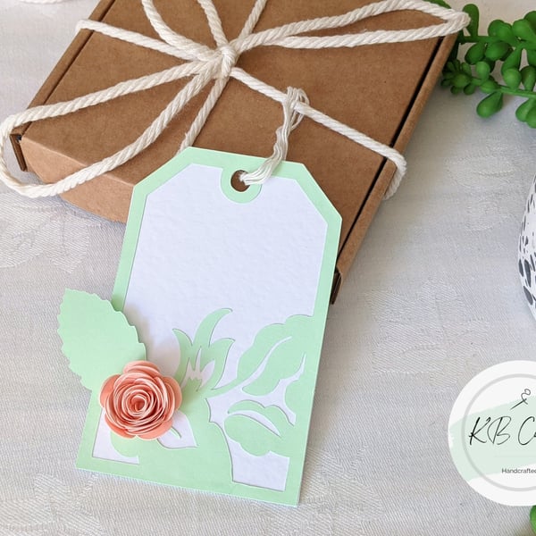 Set of 5 Rose Gift Tags, Wedding Gifting, Elega... - Folksy