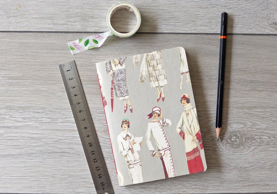 Hand bound small A6 notebook or sketchbook with... - Folksy