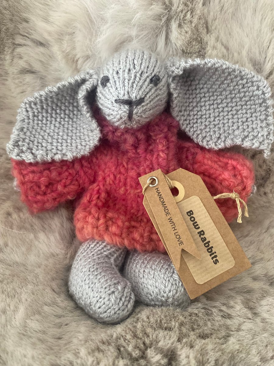 Hand knitted rabbits - Folksy