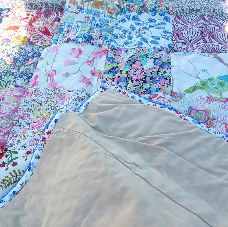 Large Handmade Patchwork Quilt with Liberty of ... - Folksy