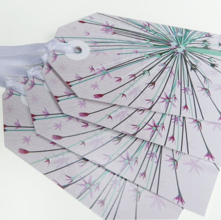 Giant Allium Gift Tags - Folksy