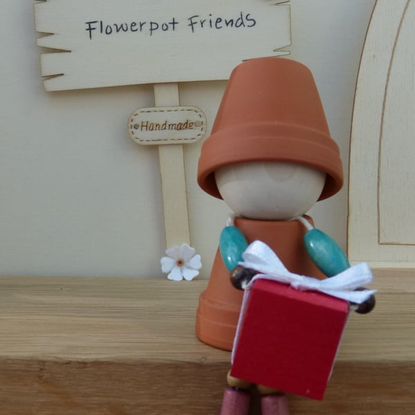 Flowerpot Friend - Birthday surprise present. - Folksy