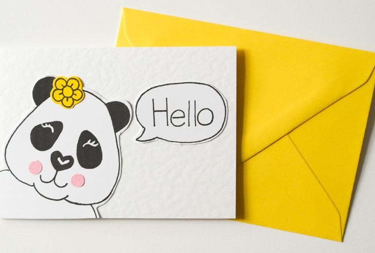 Cute Panda Notecards, Stocking filler Thank you... - Folksy