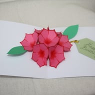Handmade 3D flower bouquet card - Folksy