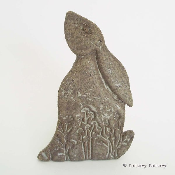 Ceramic Moon Gazing Hare Pottery Hare decoratio... - Folksy