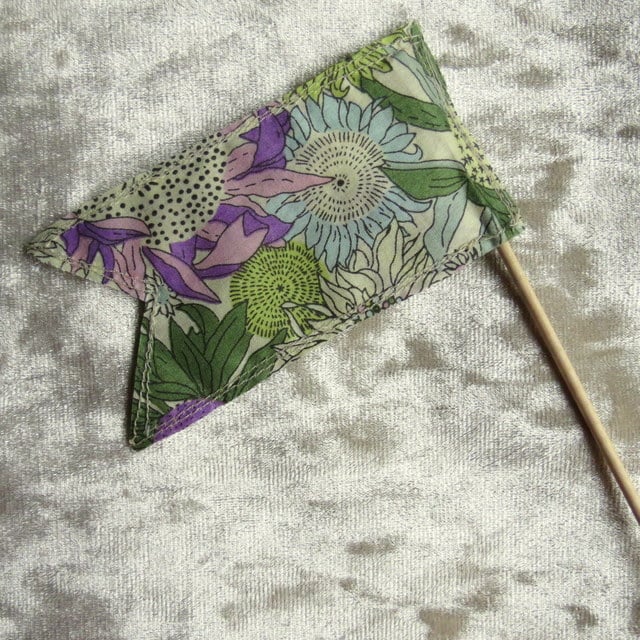 Just Married. A mini fabric flag, made from Li... - Folksy