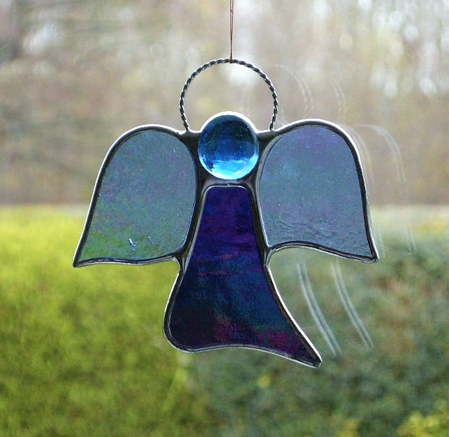 Stained glass (Angel) abstract in two different... - Folksy
