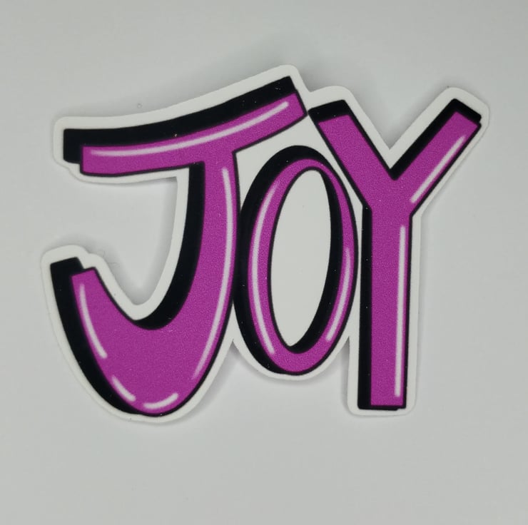 Joy Die Cut Vinyl Sticker - Folksy