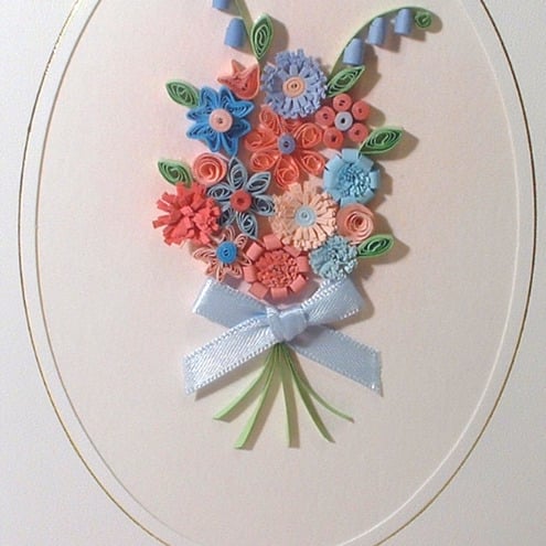 Quilled Mother's Day card - Folksy