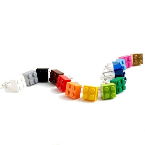 Gold Lego Brick Cufflinks, These are Very Limit... - Folksy
