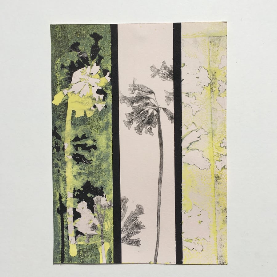 Yellow Nature Monotype print by Stef Mitchell. ... - Folksy