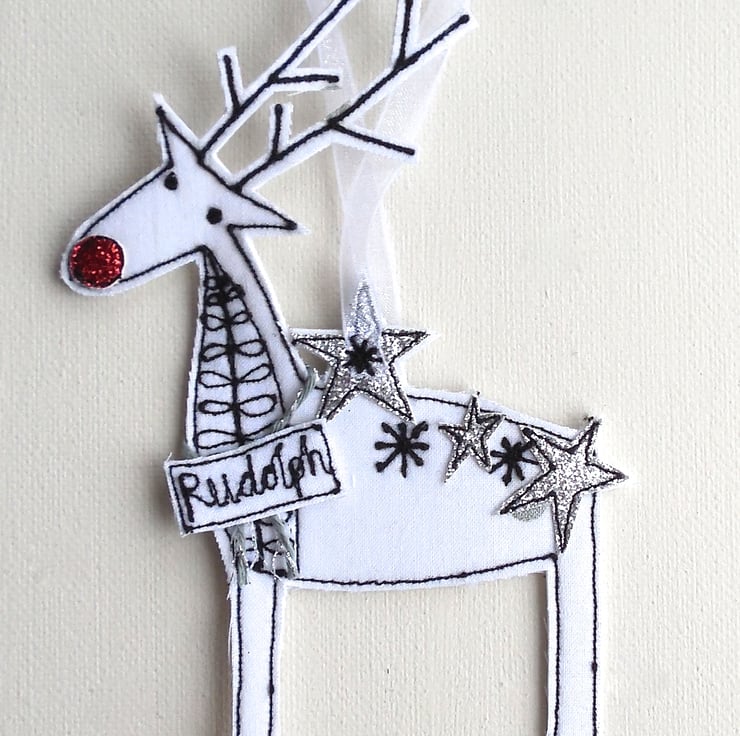 Rudolph with Legs Christmas Decoration - Folksy