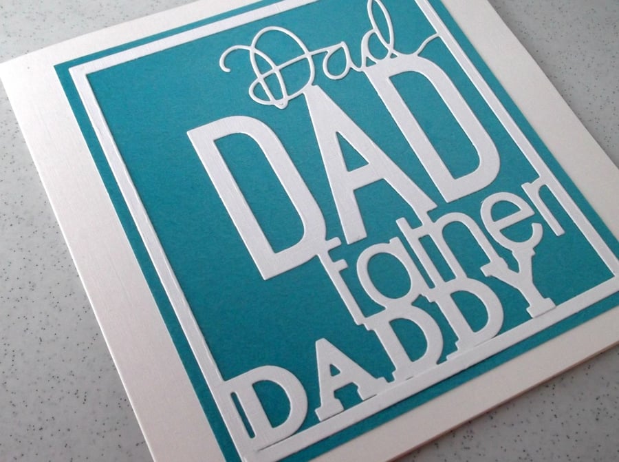 Handmade father's day card - Folksy