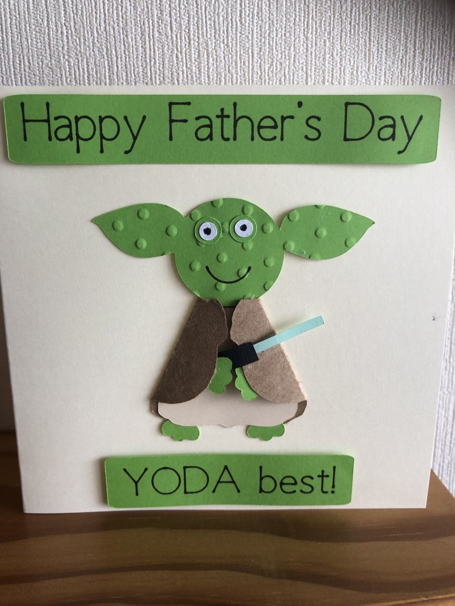 Yoda Father's Day Card Star Wars Fan - Folksy