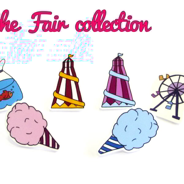 Retropins - Fun at the fair collection CHOOSE Y... - Folksy