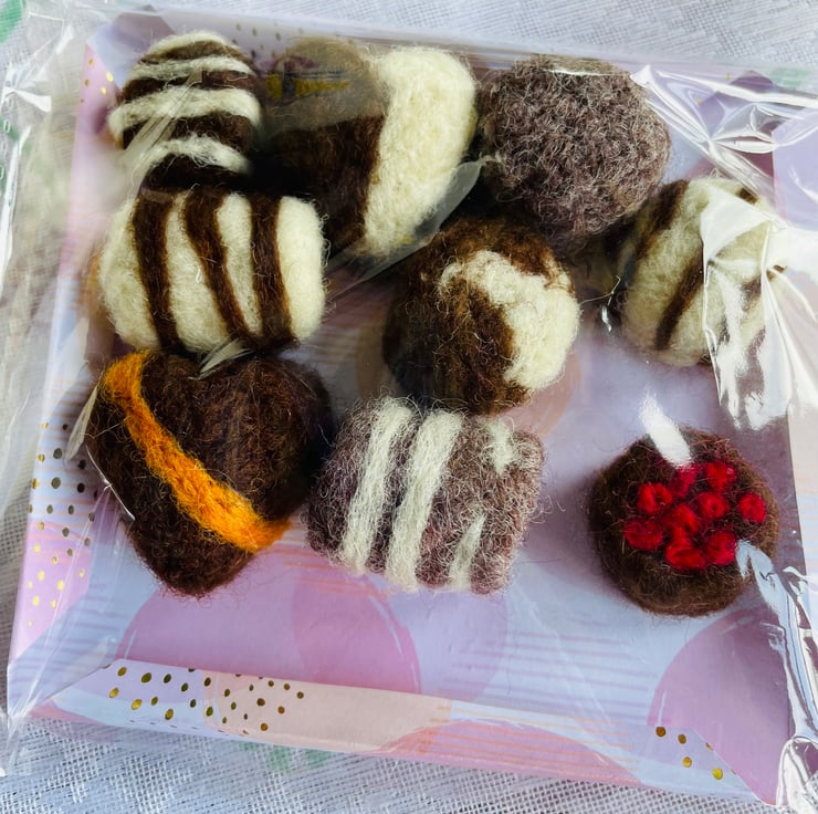 Needle felted chocolate selection - Folksy