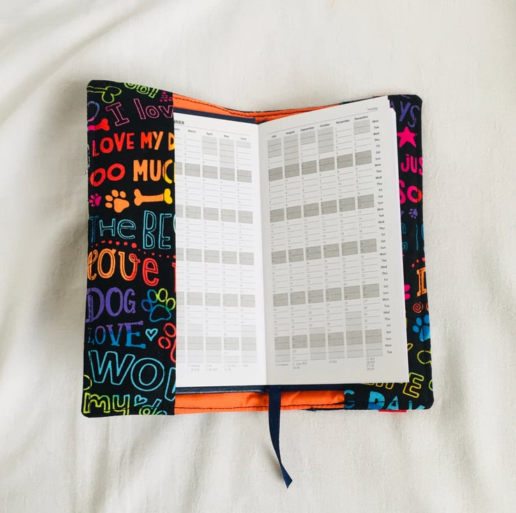 Slimline 2021 Diary, Fabric Covered Diary, Reus... - Folksy