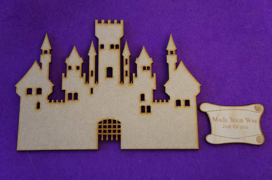 MDF Fairytale Castle G 15cm - Laser cut wooden ... - Folksy
