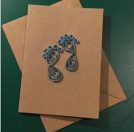 Quilled Baby Feet - Folksy