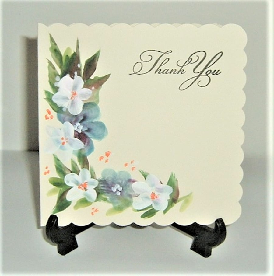 hand painted original art Thank You card ( ref ... - Folksy