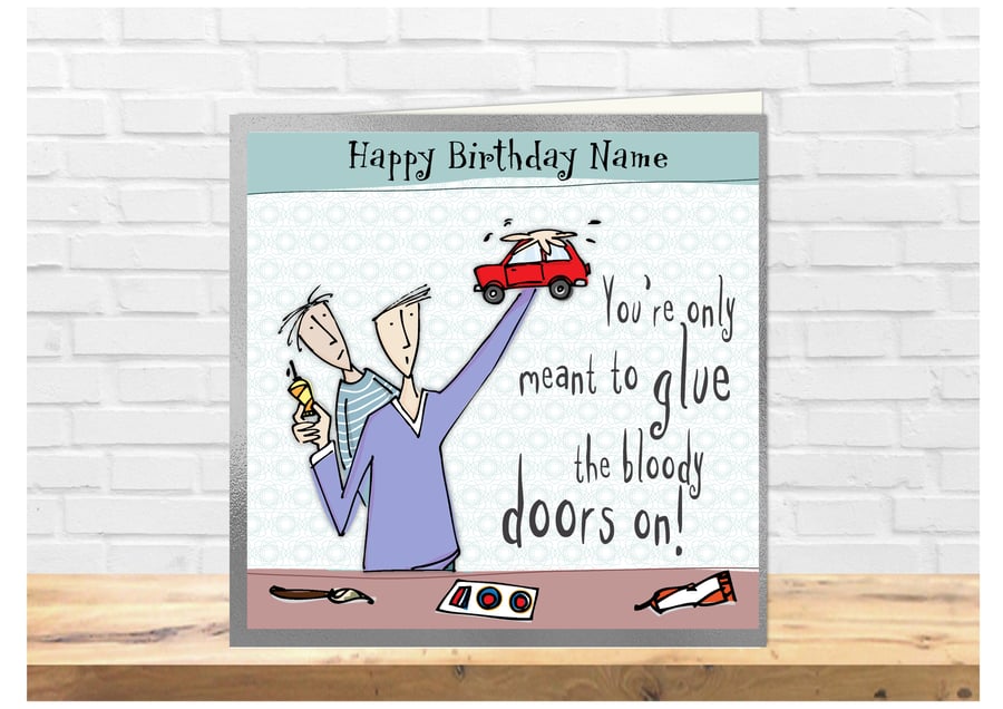 Funny Cartoon Bloke birthday card, You're only ... - Folksy
