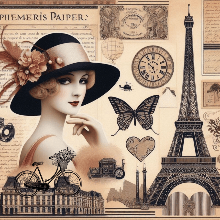 7 Vintage 20s Digital Ephemera Papers perfect f... - Folksy