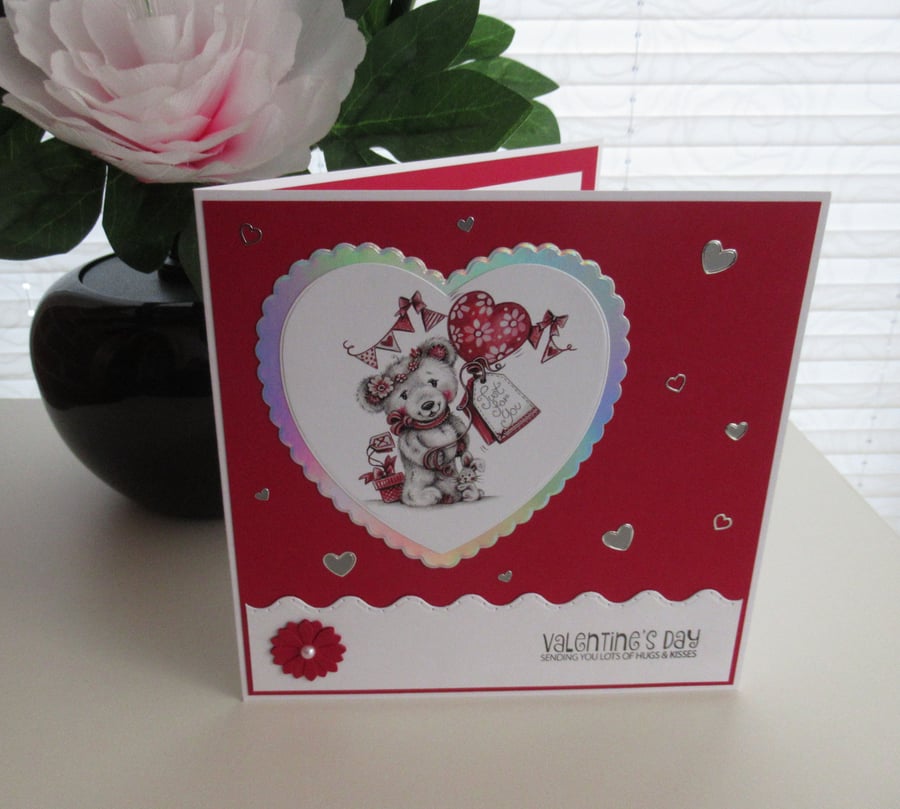 Bear Love - Valentine Card - Folksy