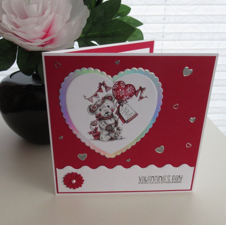 Bear Love - Valentine Card - Folksy