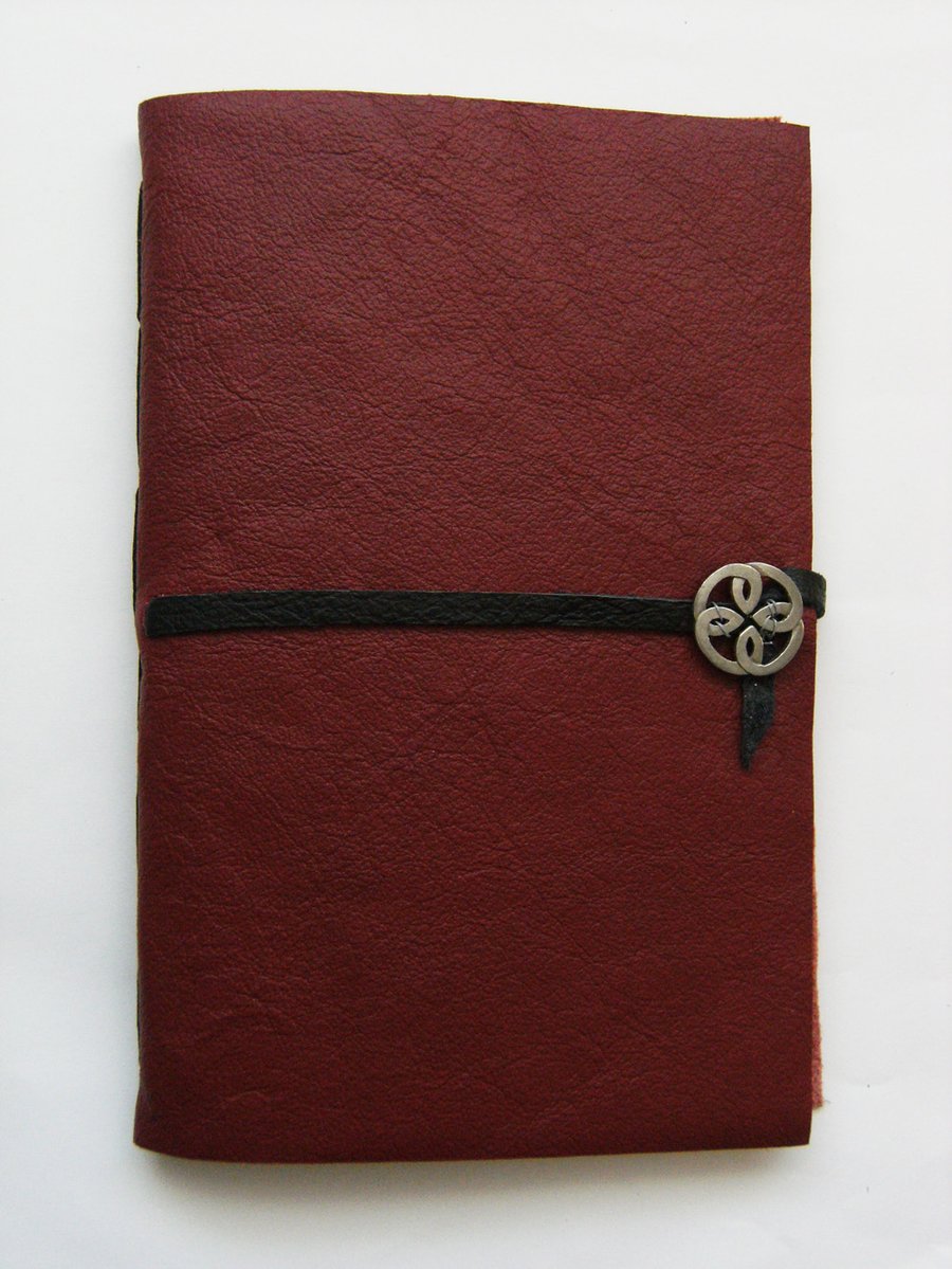 Sale - Red Leather Journal - Folksy