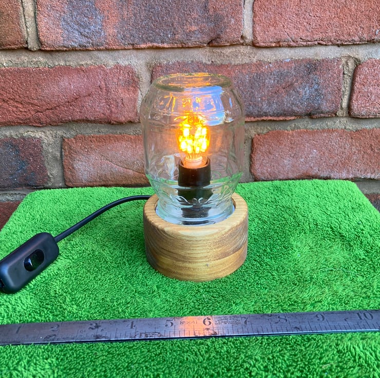 Marmalade Jar Table Lamp, Upcycled on Salvaged ... - Folksy