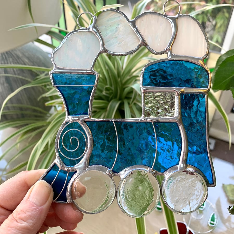 Stained Glass Train Suncatcher - Handmade Windo... - Folksy