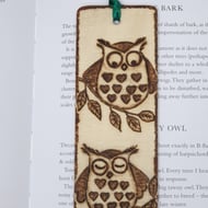 Owl bookmark, cute owls wooden bookmark, pyrogr... - Folksy
