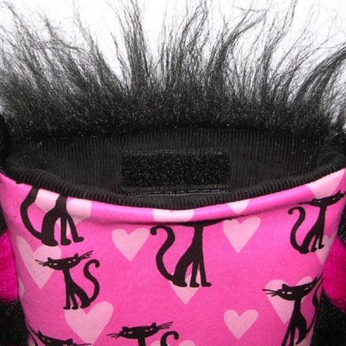 Fluffy Kitty Cat Bag with Co-ordinating Felt Br... - Folksy