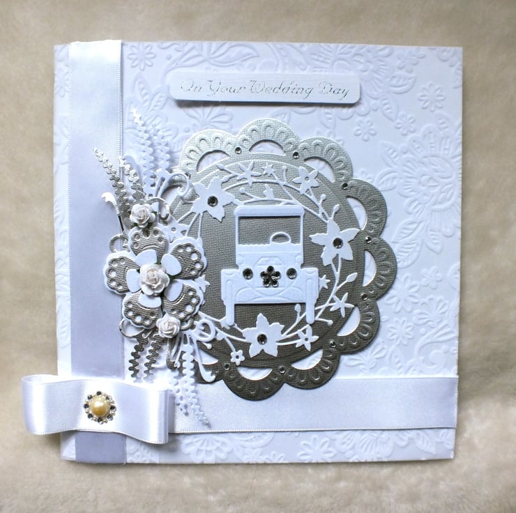Luxury Handmade Wedding Card - Folksy