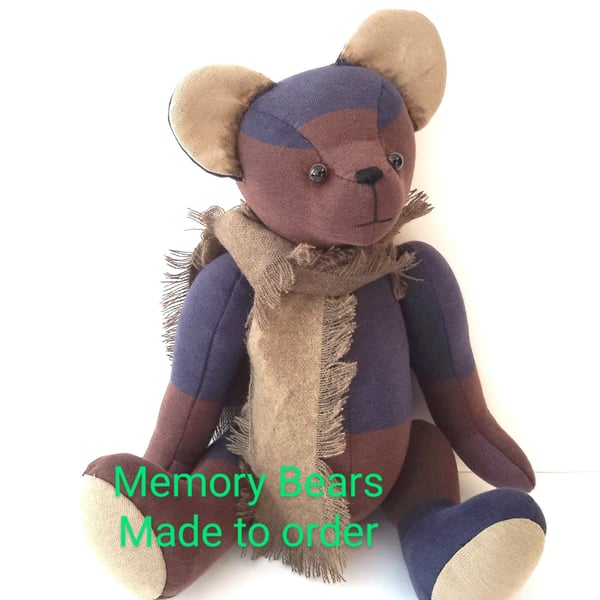Deposit for Custom order Memory Bear, made to o... - Folksy