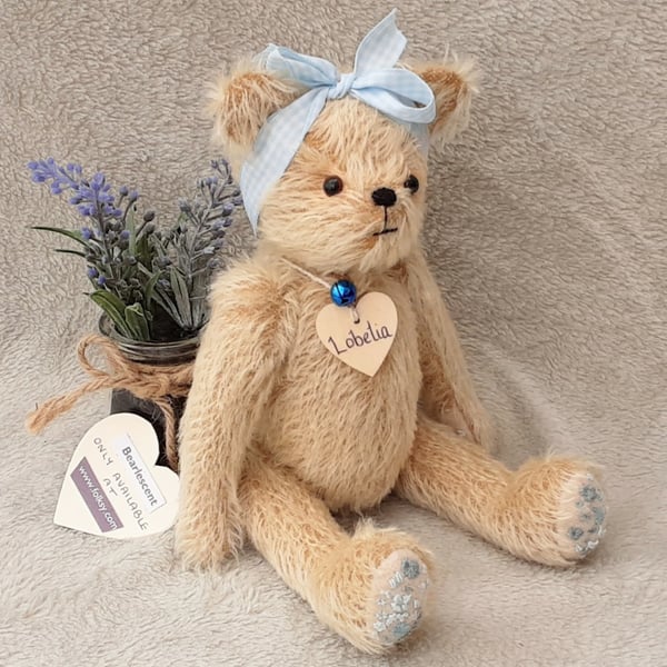 One of a kind mohair bear, collectable artist b... - Folksy