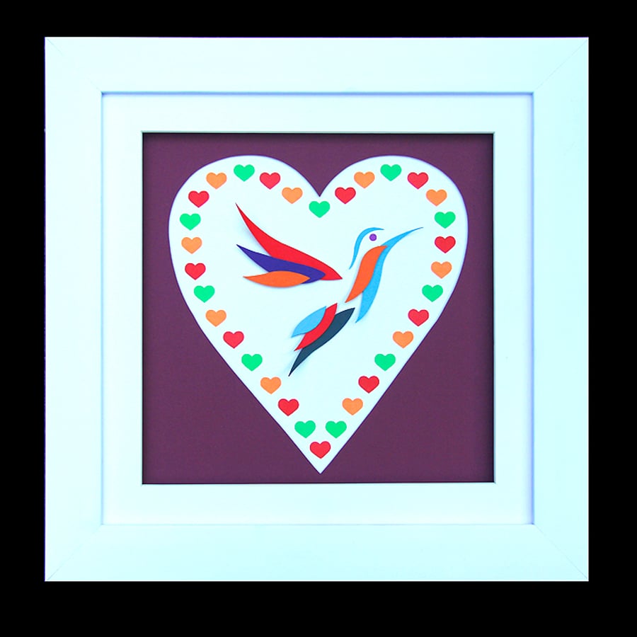 5 - HUMMINGBIRD HEART WITH MATCHING VALENTINES ... - Folksy